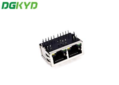 China conector de Ethernet de 1X2 8P10C TAB Down RJ45 con el LED en venta