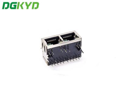 China conector de Ethernet de 1X2 8P10C TAB Down RJ45 con el LED en venta