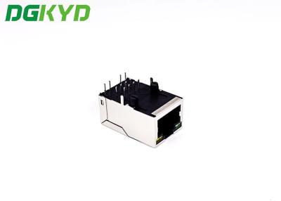 China Sola ETIQUETA portuaria 8P8C ENCIMA del conector de la red RJ45 con el LED en venta