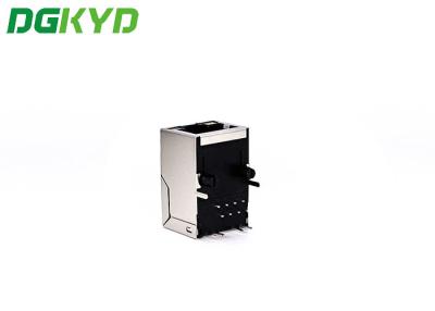 China Sola ETIQUETA portuaria 8P8C ENCIMA del conector de la red RJ45 con el LED en venta