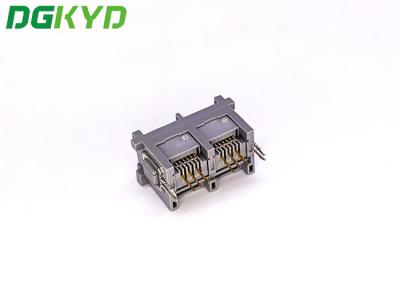 China 180 conector del grado 1X2 6P6C RJ45 con el escudo del metal en venta