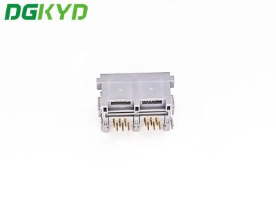 China 180 conector del grado 1X2 6P6C RJ45 con el escudo del metal en venta