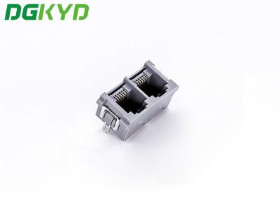 China 180 conector del grado 1X2 6P6C RJ45 con el escudo del metal en venta