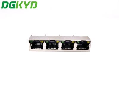 China 180 conector de Ethernet del grado 1X4 RJ45 con el LED en venta
