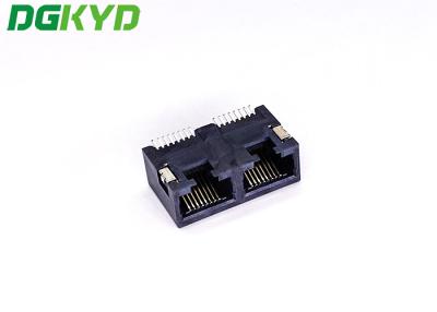 China ETIQUETA del puerto del doble de la UL 94V-0 56 ENCIMA del conector de la red RJ45 en venta