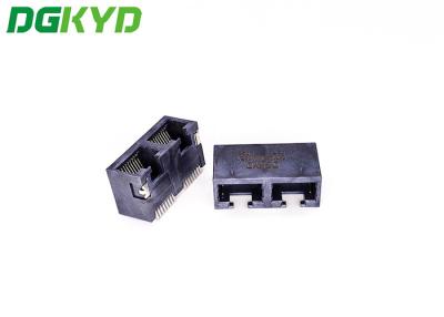 China ETIQUETA del puerto del doble de la UL 94V-0 56 ENCIMA del conector de la red RJ45 en venta