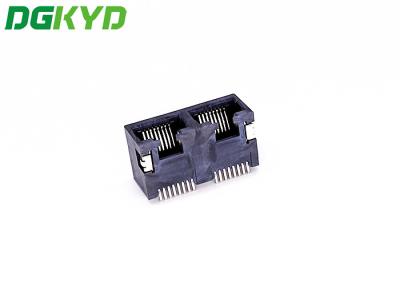 China ETIQUETA del puerto del doble de la UL 94V-0 56 ENCIMA del conector de la red RJ45 en venta