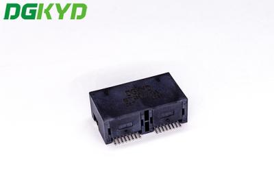 China ETIQUETA del puerto del doble de la UL 94V-0 56 ENCIMA del conector de la red RJ45 en venta