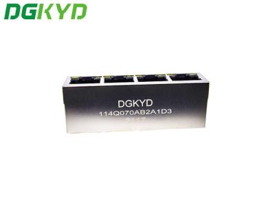 중국 금속 보호해야 하는 Cat 5시 4분 공항 RJ45 모듈러 잭 1000 토대 TX / G/ Y LED 차폐 포트 판매용