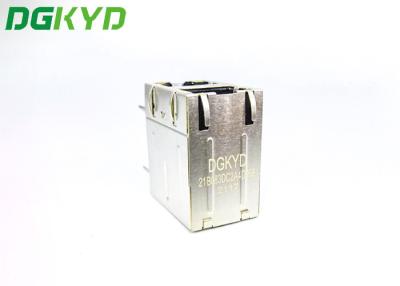 China 2 de Schuine standsteun van havenrj45 Beschermde Jack With Magnetic Right Angle Te koop