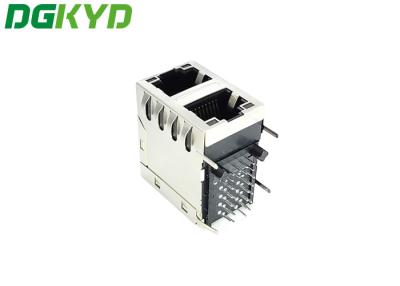 中国 積み重なったDGKYD21Q418DF5A2D2057金属はCat6a Rj45のコネクター2x1を保護した 販売のため