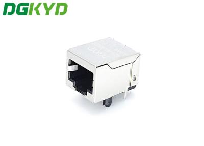 China Soporte del PWB de la INMERSIÓN del conector de Ethernet Rj45 del negro PA66 sin la lámpara 8PIN plano en venta