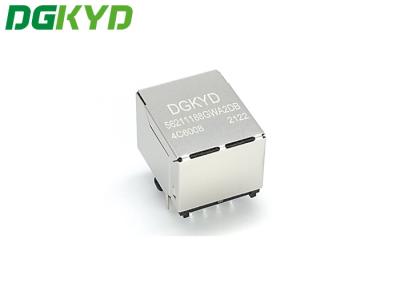 China Soporte del PWB de la INMERSIÓN del conector de Ethernet Rj45 del negro PA66 sin la lámpara 8PIN plano en venta