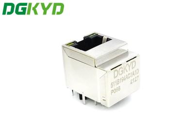 China Etiqueta ENCIMA 1x1 del enchufe de pared modular 10PIN PBT de Ethernet Rj45 de la base-T PoE+ del puerto 100 en venta