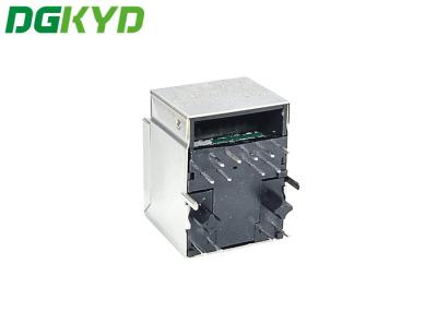 China Etiqueta ENCIMA 1x1 del enchufe de pared modular 10PIN PBT de Ethernet Rj45 de la base-T PoE+ del puerto 100 en venta