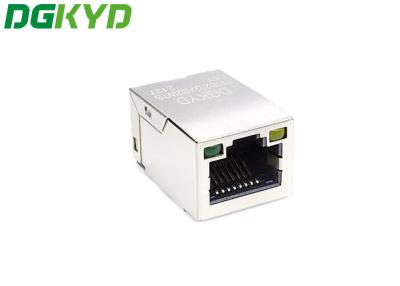 China Zócalo modular femenino del conector RJ45 de Ethernet de la base-T del PWB 8P10C Rj45 Jack With Led 100 en venta