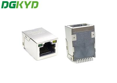 China Zócalo modular femenino del conector RJ45 de Ethernet de la base-T del PWB 8P10C Rj45 Jack With Led 100 en venta