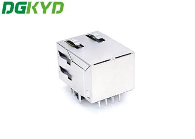 China Conector estándar RJ45 de DGKYD211B018FD2A4D con 8Pin ligero y que protege el 100M Integrated Filter en venta