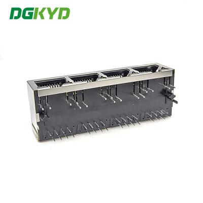 중국 네트워크 통합 여과기 RJ45 보호된 연결관 1X4 8P8C 6U 복각 PCB 산 작풍 판매용