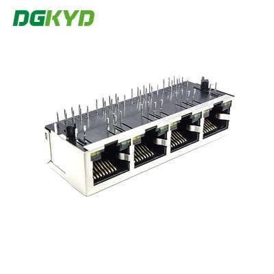 중국 네트워크 통합 여과기 RJ45 보호된 연결관 1X4 8P8C 6U 복각 PCB 산 작풍 판매용
