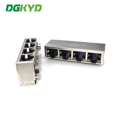 중국 네트워크 통합 여과기 RJ45 보호된 연결관 1X4 8P8C 6U 복각 PCB 산 작풍 판매용