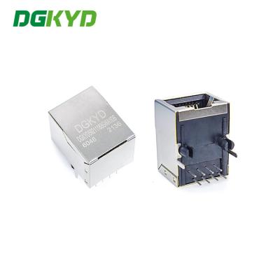 China Conector 1X1 8P8C 30U del puerto de red RJ45 recto-en con el conector que protege ligero en venta