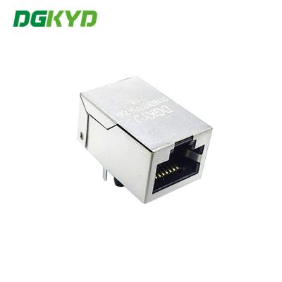 China Etiqueta de DGKYD311B082GWA4DN ENCIMA 8PIN 100 del conector protegido metal portuario de la base-T 1 10p8c Rj45 con Magnetics en venta
