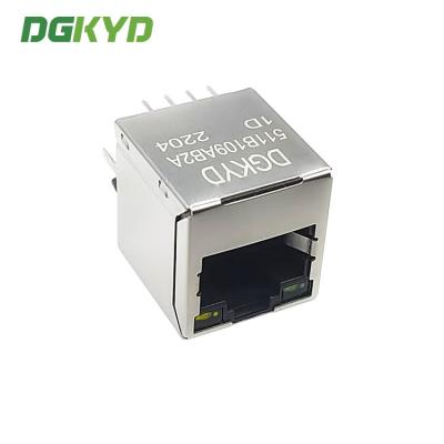China Conector de Ethernet del grado RJ45 de DGKYD511B109AB2A1D 1X1 180 con el LED en venta