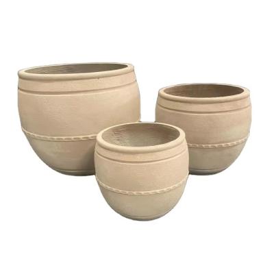 China Customizable GRC Planter Pots Keep 5-6 Years Outdoor Frost Resistant Textured Surface for sale