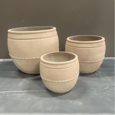 China Customizable GRC Planter Pots Keep 5-6 Years Outdoor Frost Resistant Textured Surface for sale