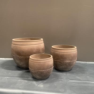 China Customizable GRC Planter Pots Keep 5-6 Years Outdoor Frost Resistant Textured Surface for sale