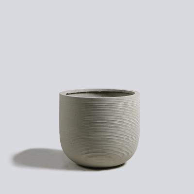 China Texture Surface GRC Flower Planters Round Shape For Stunning Plant Displays for sale