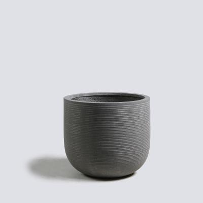 China Texture Surface GRC Flower Planters Round Shape For Stunning Plant Displays for sale