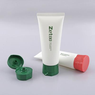 China Round Skincare Tube Packaging Customized Lotion Tubes With Flip Top Caps for sale