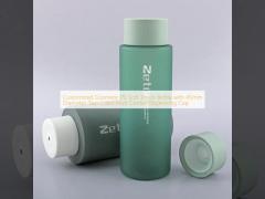 Green / White Plastic Cosmetic Bottle PE Beauty Product Containers