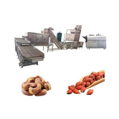 China Continuous Cocoa Bean Roaster Machine Hazelnut Almond Peanut Roasting Production Line for sale