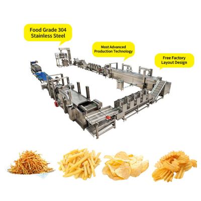 China Yazhong Quick Frozen French Fresh Potato Sticks Crisps French Fries Production Line Making Machine for sale