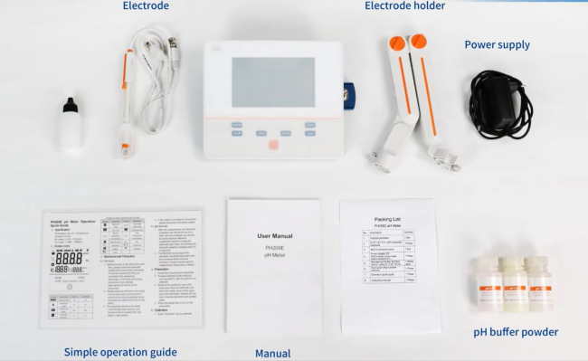 PH200E Advanced Benchtop pH Meter product image showing the professional laboratory instrument with clear display and electrode connection