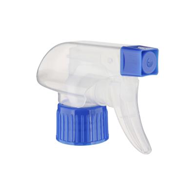 Cina Spruzzatore a grilletto interamente in plastica blu trasparente di alta qualità 28/410 con interruttore in vendita