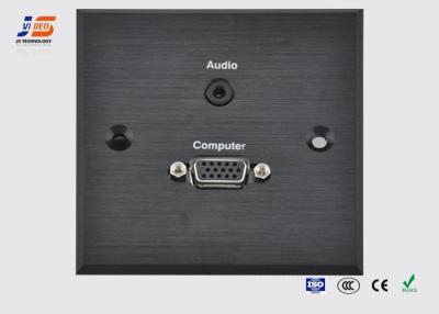 Cina Multi VGA nero di alluminio del piatto di parete di media, 3,5 millimetri di audio stereo in vendita