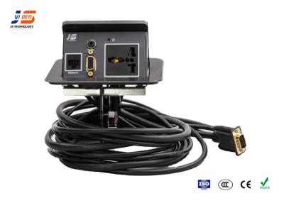 Cina Scatola da tavolo di interconnessione di scoppio nero della sabbia, incavo di potere elettrico dell'incavo di 3 Pin in vendita