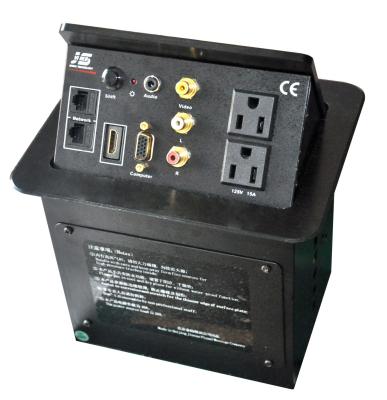 Cina Scatola da tavolo di interconnessione di conferenza elettrica della spina di corrente, RJ45 HDMI VGA in vendita