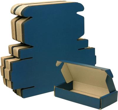 China Blue Recyclable Waterproof Cardboard Small Gift Business Packaging Box for sale