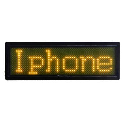 China Rechargeable LED Magnetic Name Sign Yellow color B1248Y for sale
