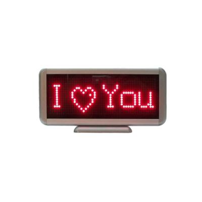 China LED Desk Screen Board Name Badge Scrolling Message Display/Red/Advertising C1648R à venda