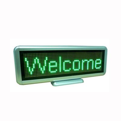 China Green LED Moving Sign Message Scrolling Display Rechargeable/Edit By PC C1664PG à venda