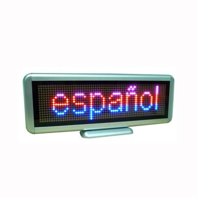 China Red/Blue/Pink Messsage LED display Moving Scrolling Programmable Sign Rechargeable C1664RB à venda