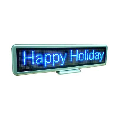 China Blue LED Scrolling Car Display Message Sign Edit by PC/Rechargeable/Mulit-language C1696B à venda