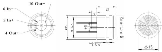 HT19F Pressure Sensor outline construction for less than 3.5MPaS