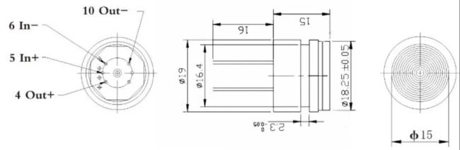 HT19F Pressure Sensor outline construction for 3.5MPaS to 40MPaS